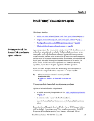 Factory talk assetcentre installation guide | PDF