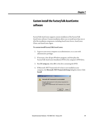 Factory talk assetcentre installation guide | PDF