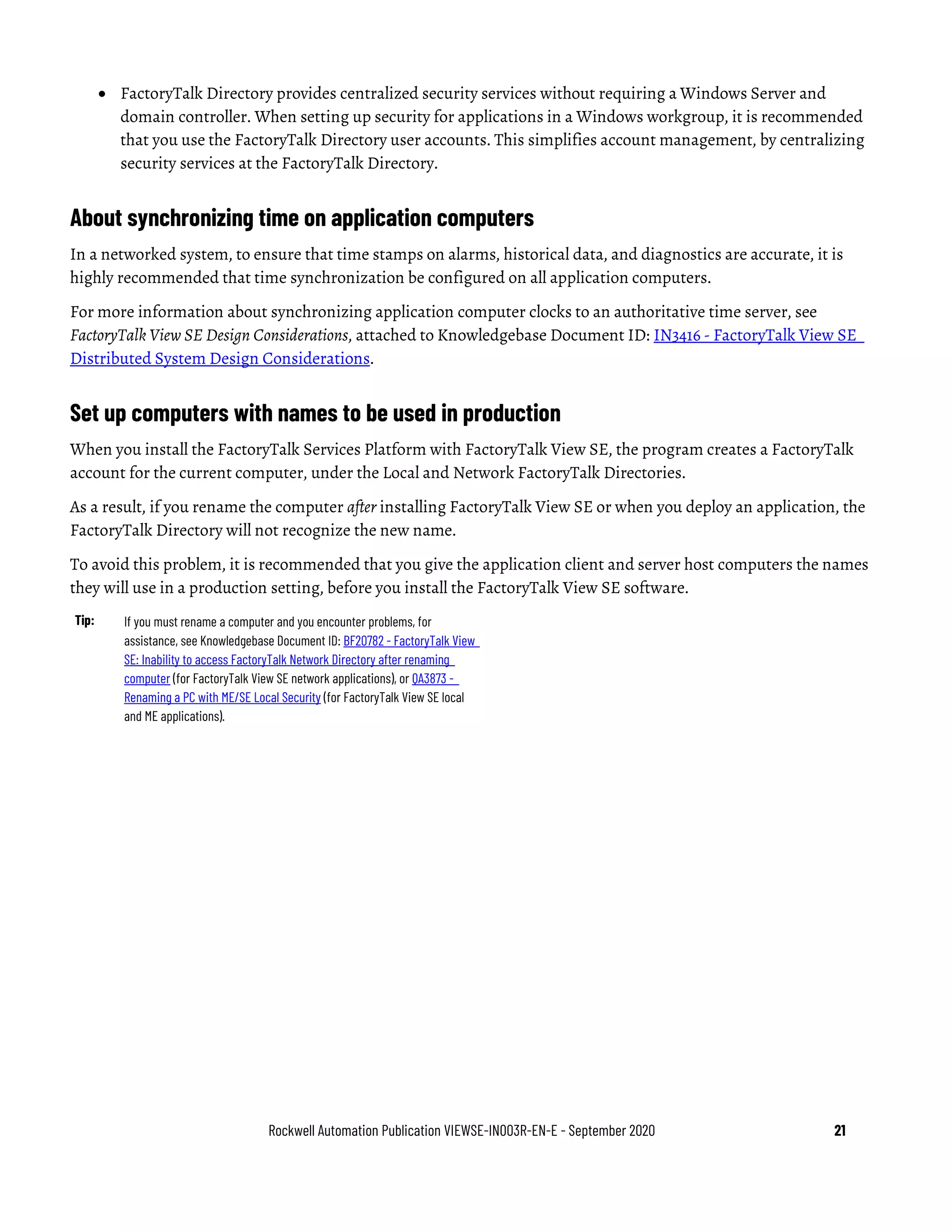 FactoryTalk View Site User Installation Guide | PDF