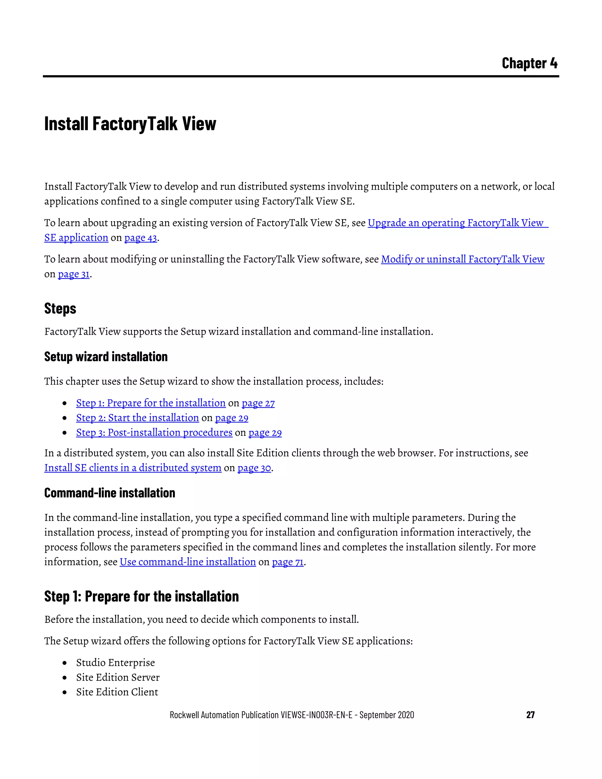 FactoryTalk View Site User Installation Guide | PDF