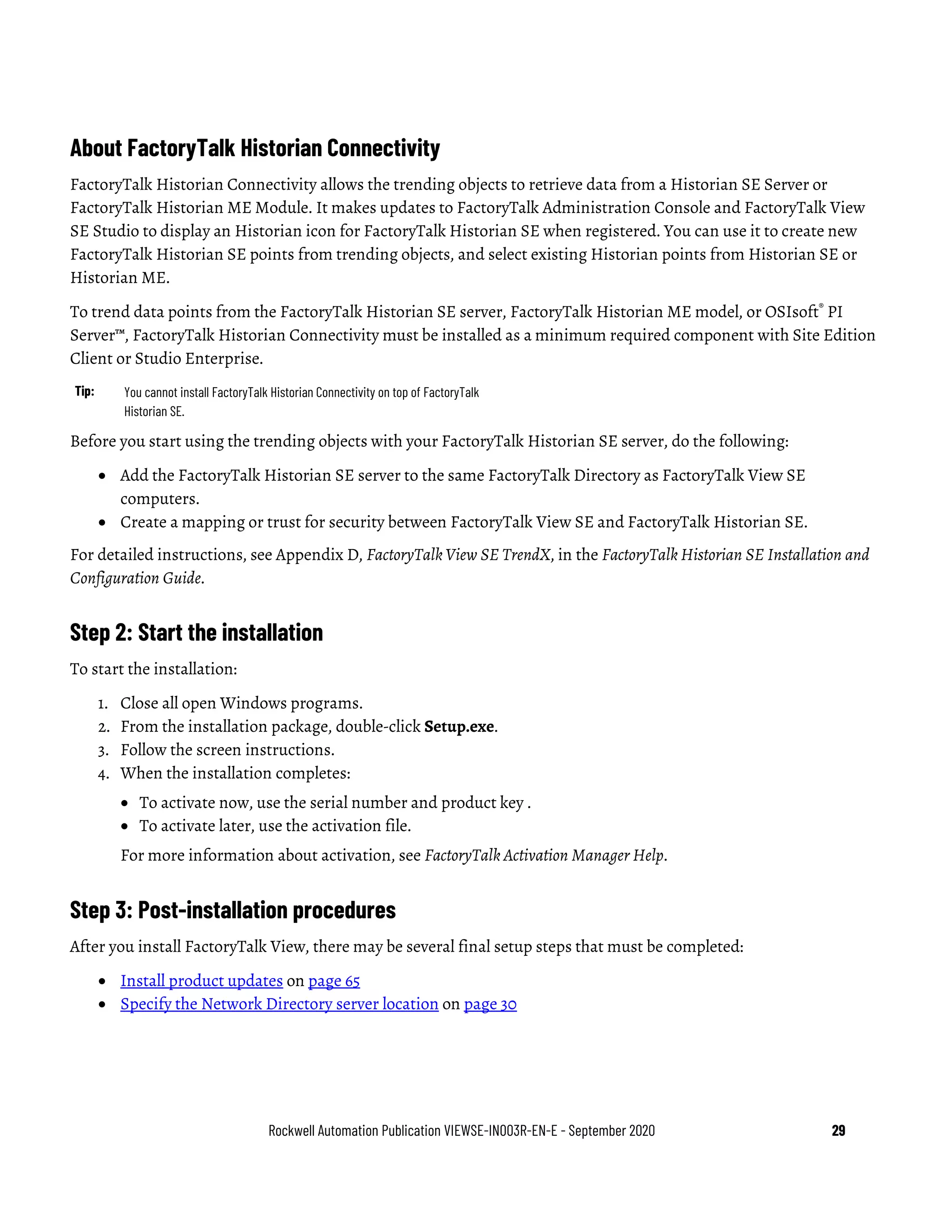 FactoryTalk View Site User Installation Guide | PDF