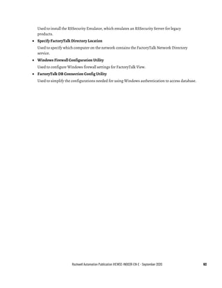 FactoryTalk View Site User Installation Guide | PDF