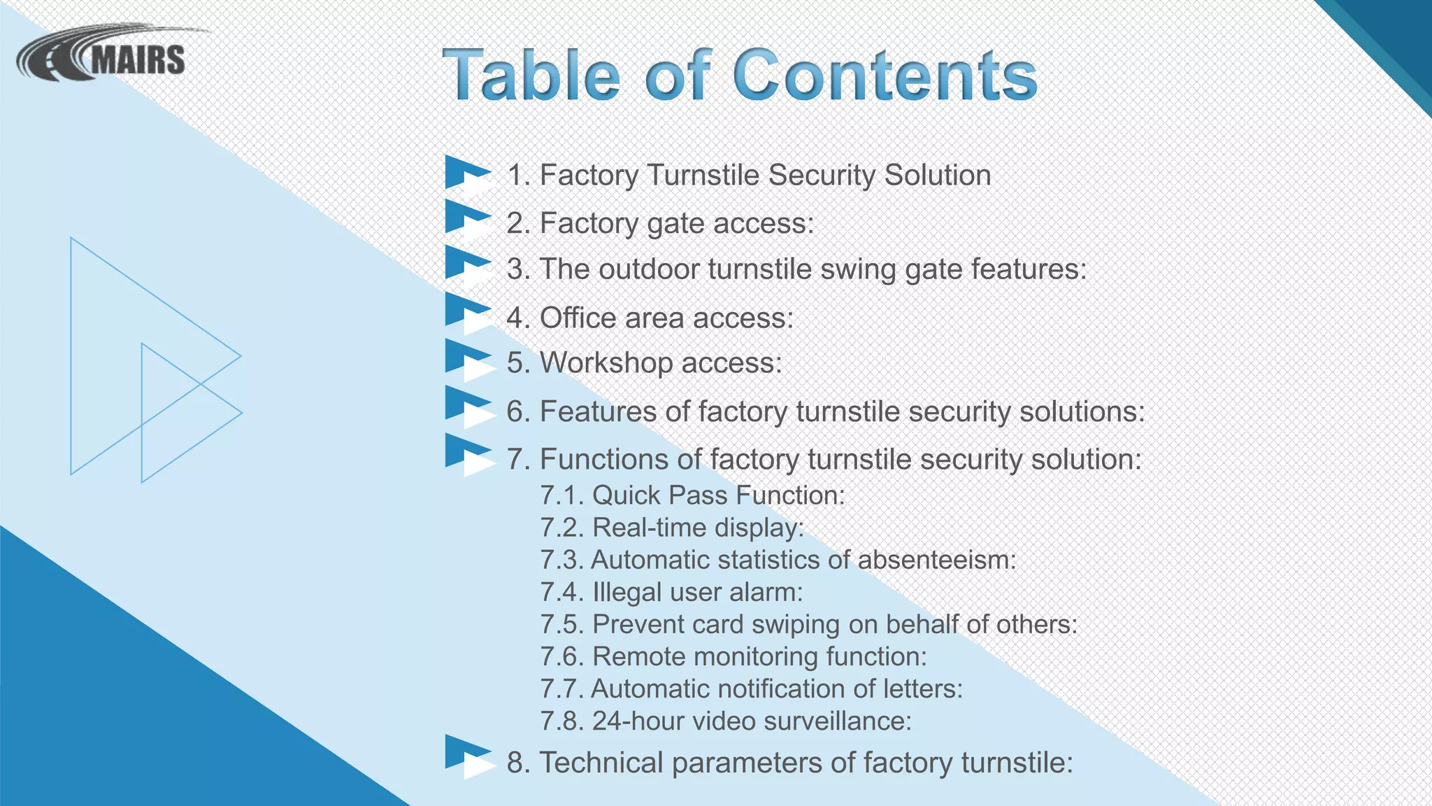 Factory turnstile - Mairsturnstile.com
