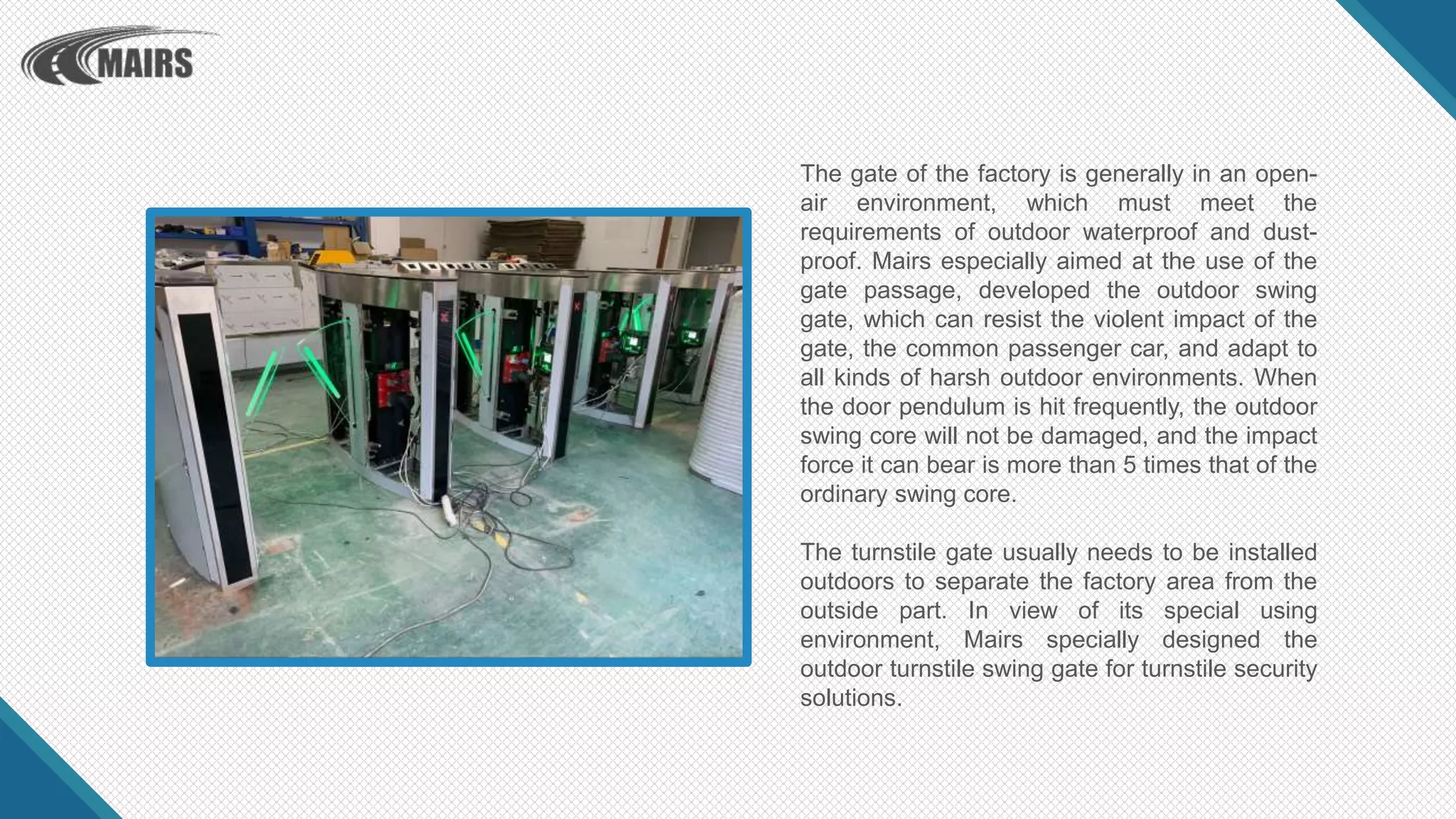 Factory turnstile - Mairsturnstile.com