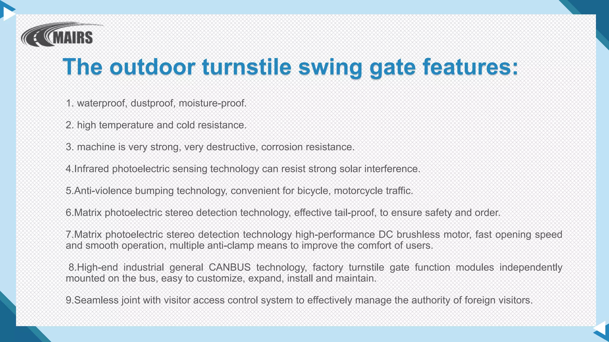 Factory turnstile - Mairsturnstile.com