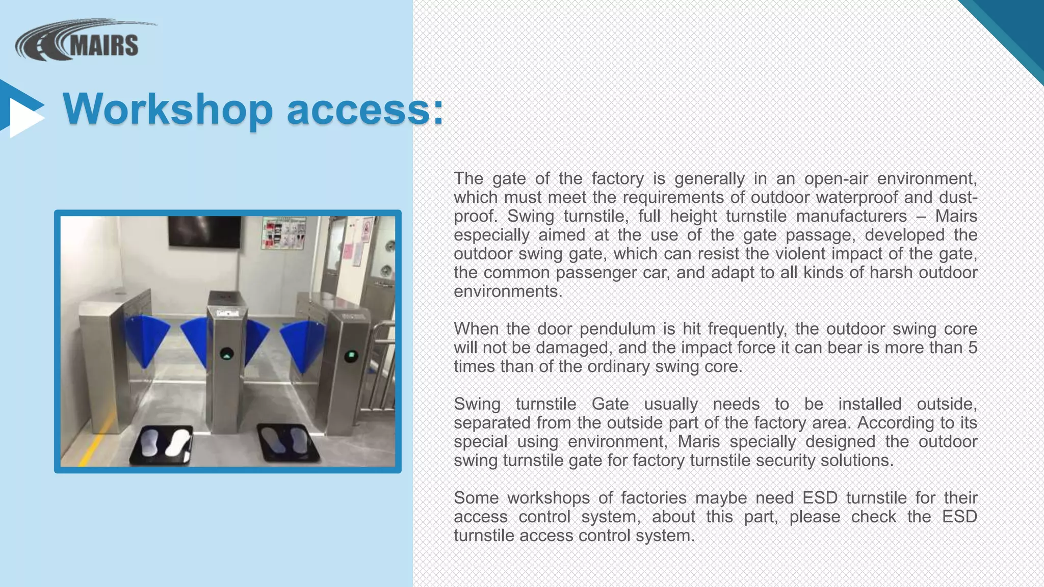Factory turnstile - Mairsturnstile.com