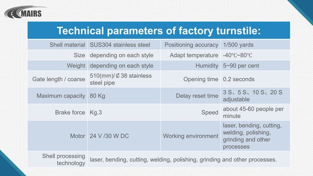Factory turnstile - Mairsturnstile.com