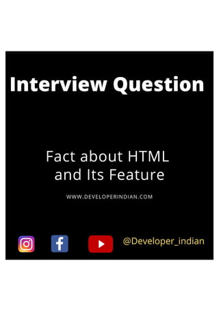 Feature of html | Fact about html | PDF