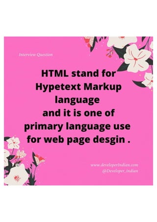 Feature of html | Fact about html | PDF