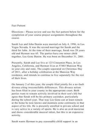 Fact Pattern Directions - Please review and use the fact p.docx