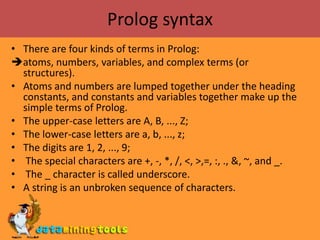 PROLOG: Fact Roles And Queries In Prolog | PPTX