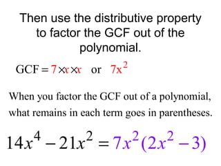 Factroring gcf | PPT