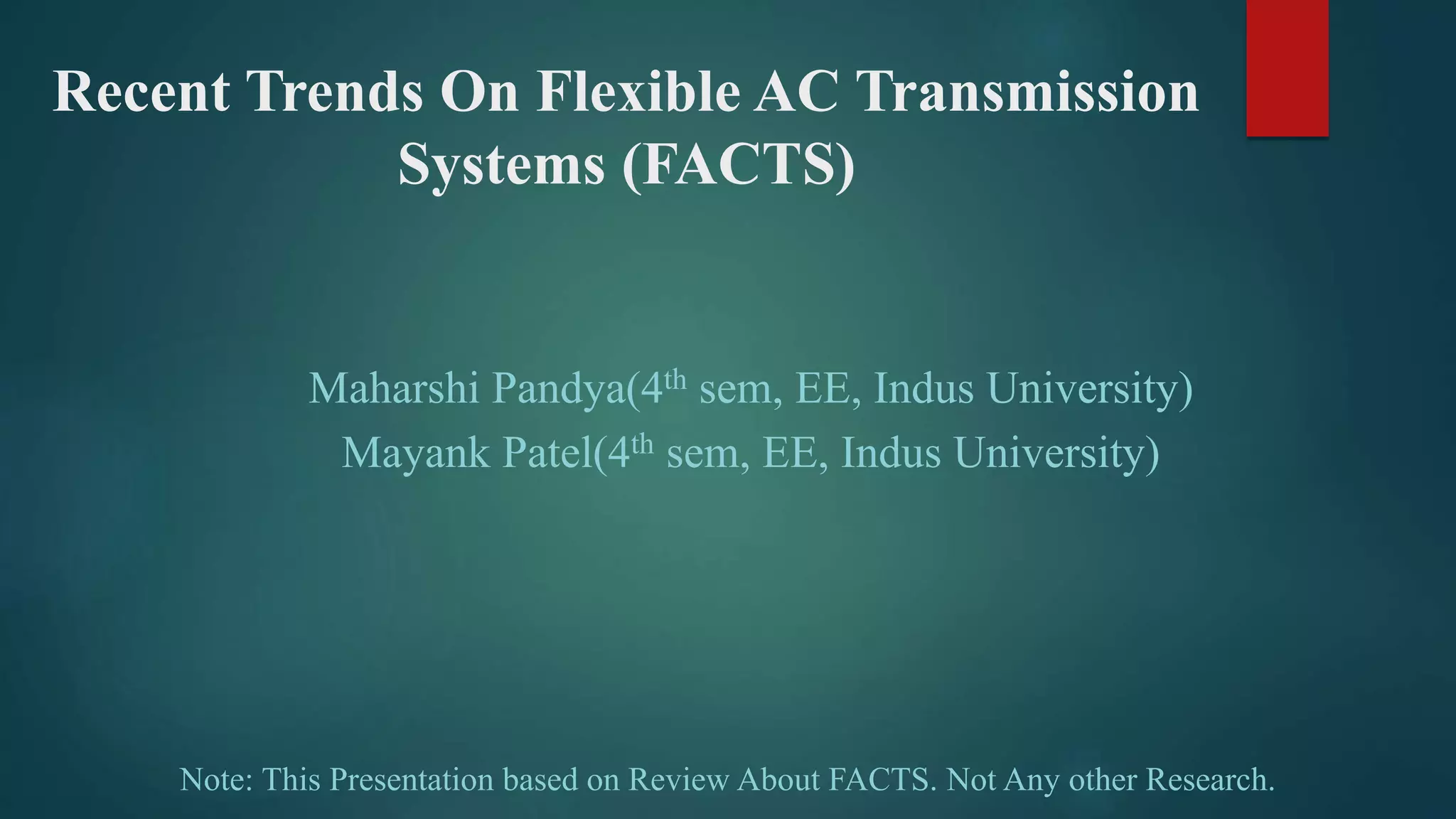 FACTS Controller. | PPTX