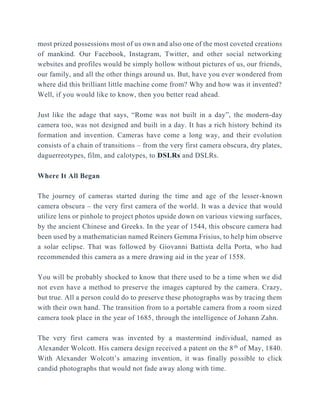 Alexander Wolcott History Camera