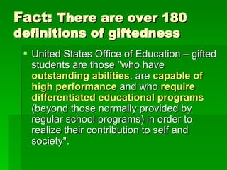 Facts and Myths of Gifted Children | PPT