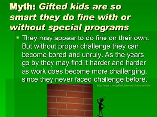Facts and Myths of Gifted Children | PPT