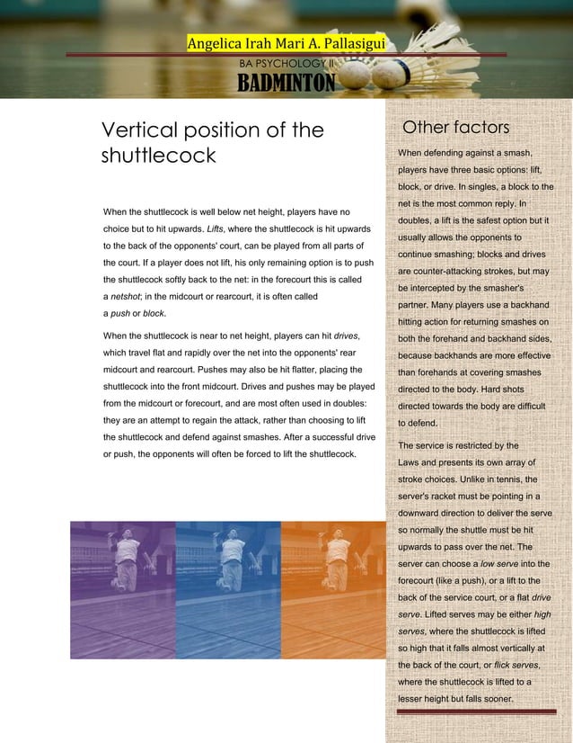 Facts about badminton