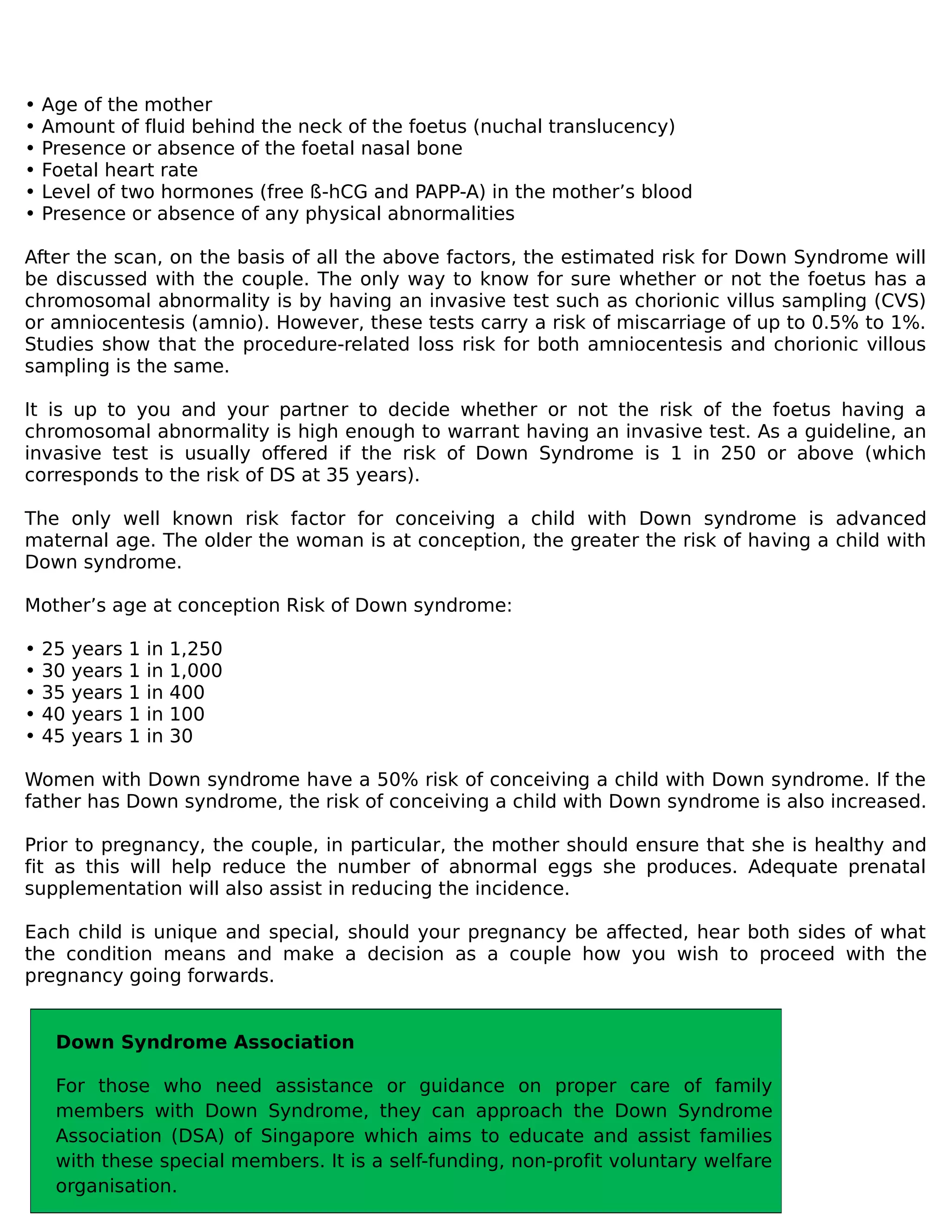 Facts About Down Syndrome | PDF