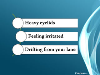 Facts About Driver Fatigue | PDF