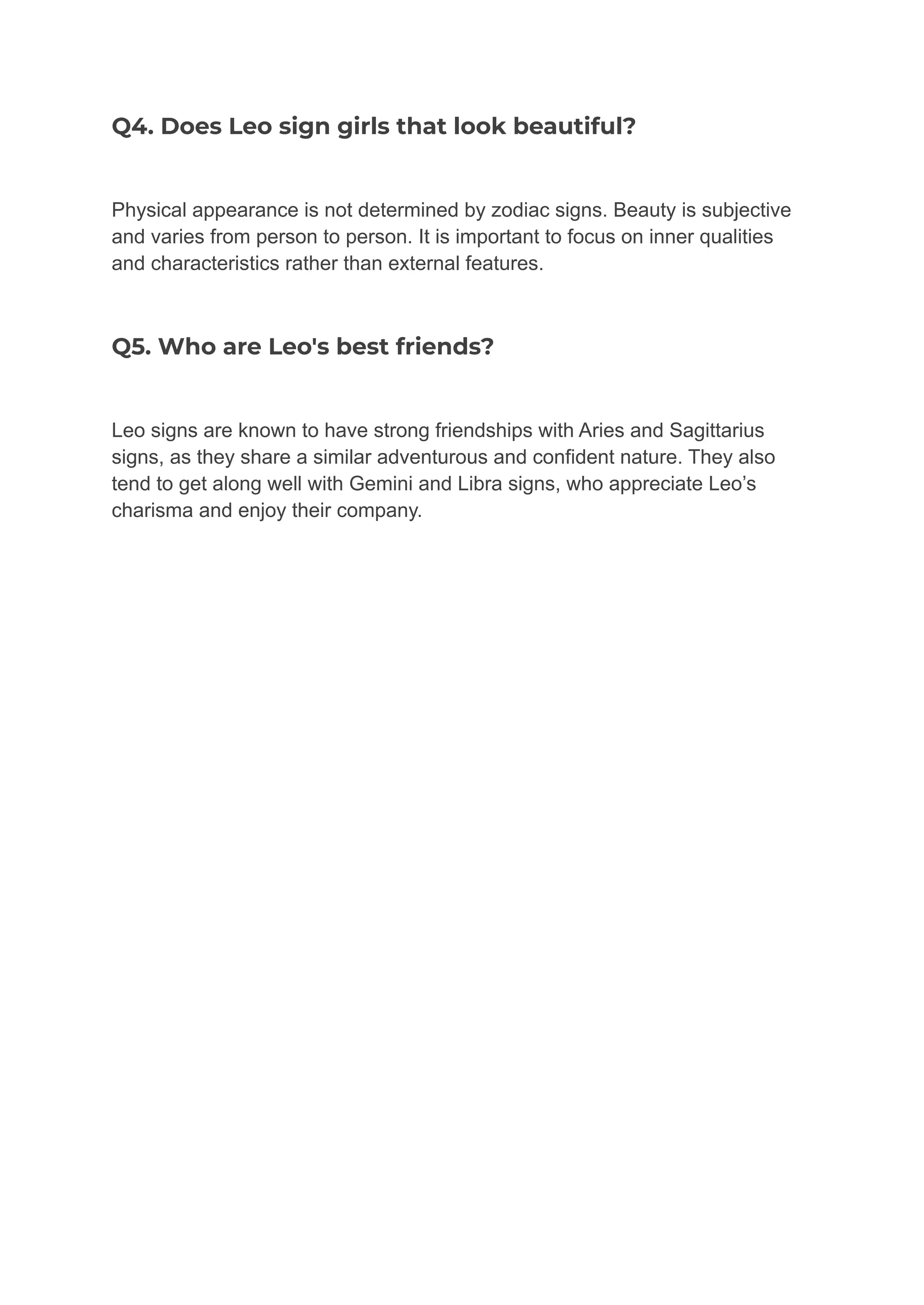 FACTS ABOUT LEO ZODIAC SIGN - ALL ABOUT LEO ZODIAC SIGN | PDF