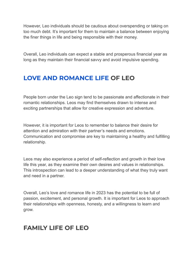 FACTS ABOUT LEO ZODIAC SIGN - ALL ABOUT LEO ZODIAC SIGN | PDF