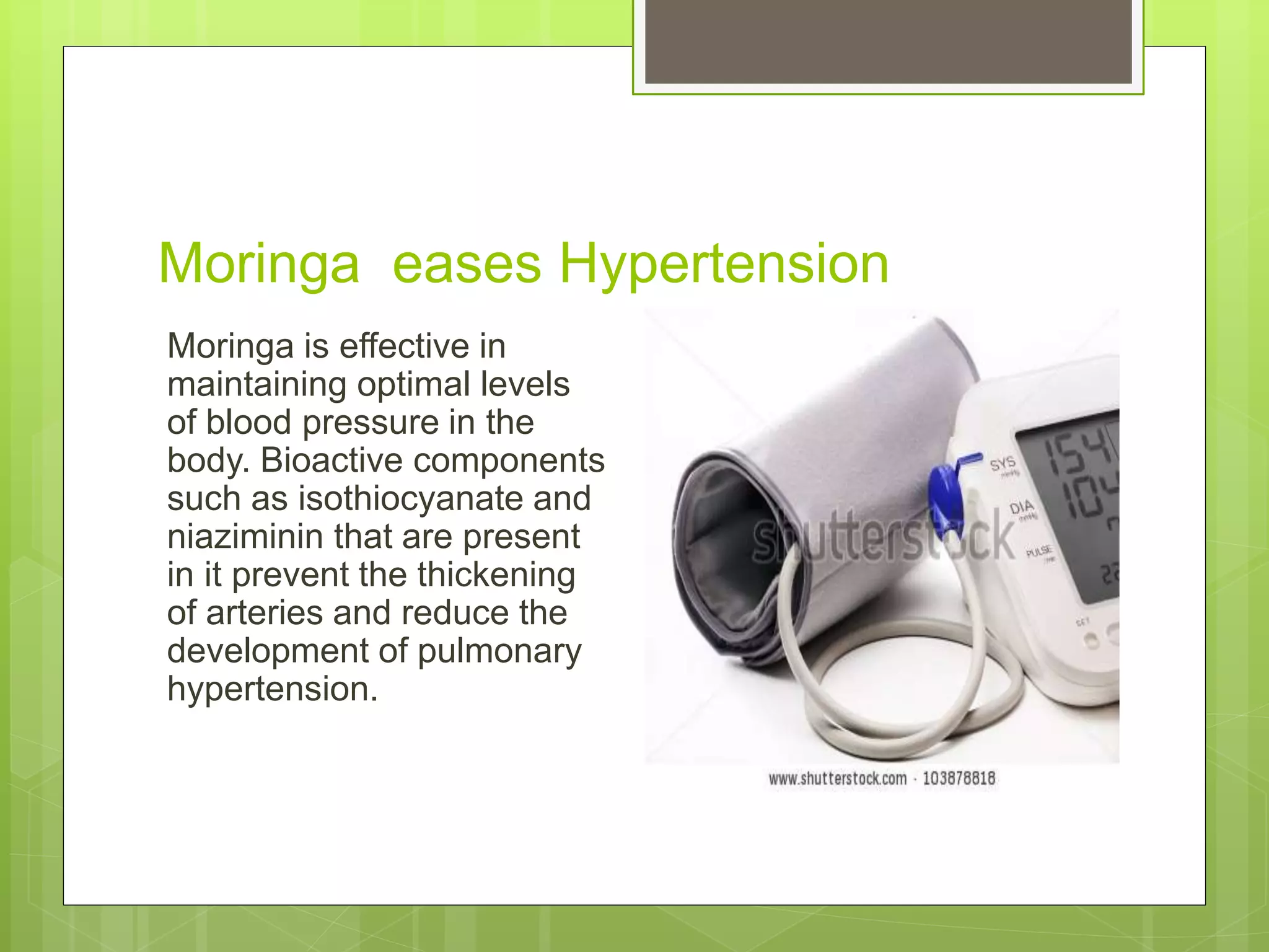 Facts about moringa oleifera by mr Allah Dad Khan Visiting professor he ...