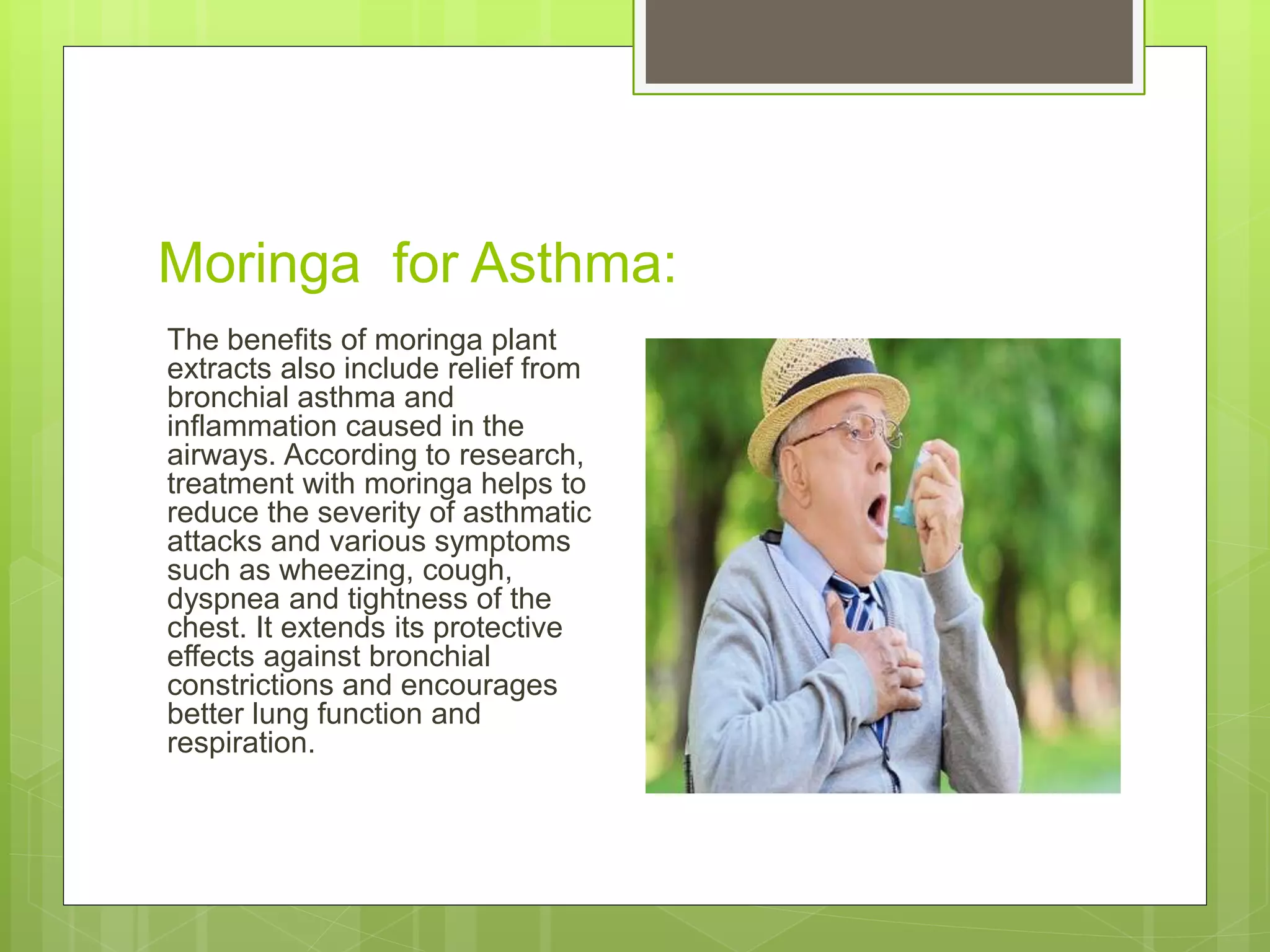 Facts about moringa oleifera by mr Allah Dad Khan Visiting professor he ...