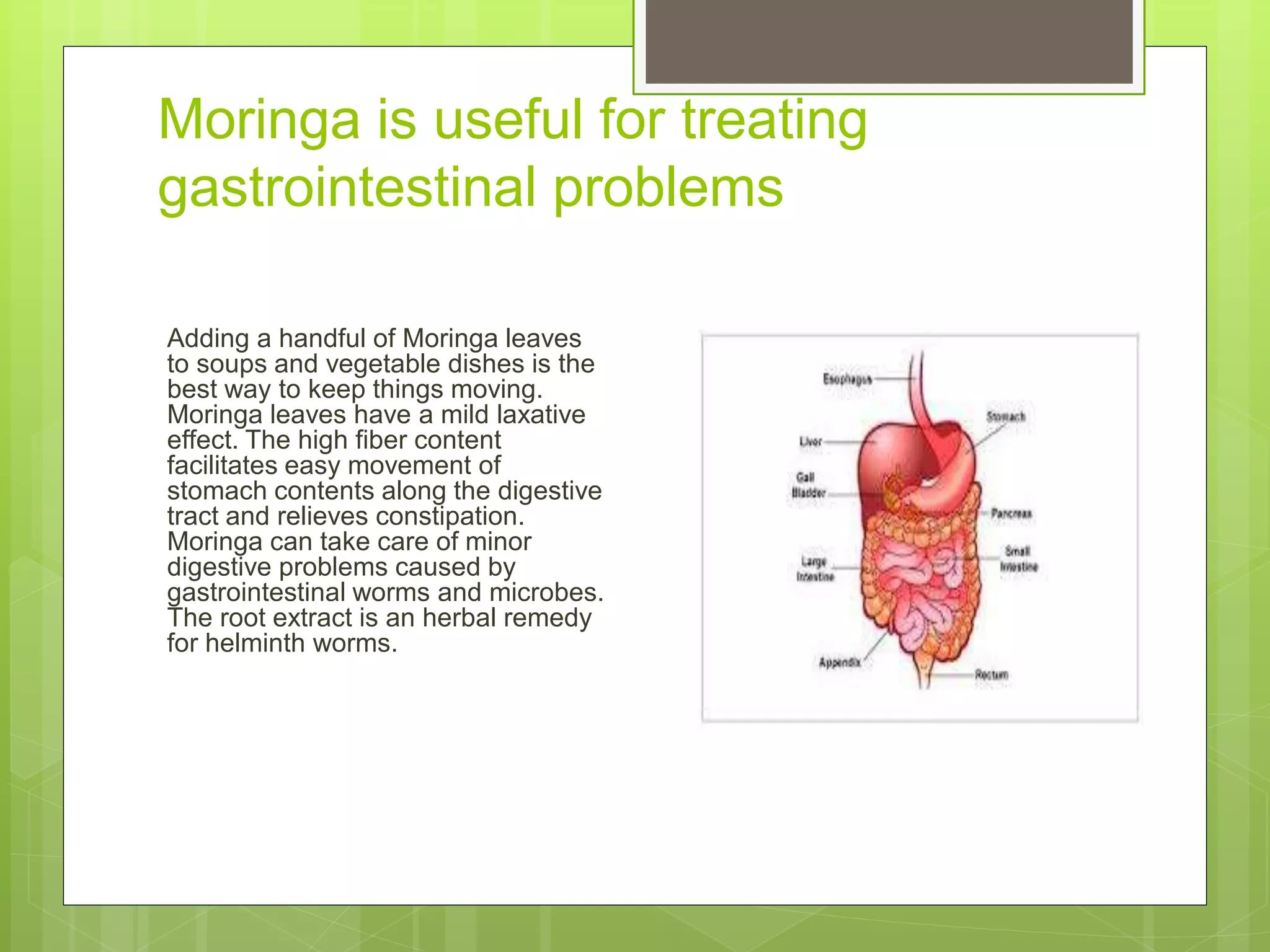 Facts about moringa oleifera by mr Allah Dad Khan Visiting professor he ...