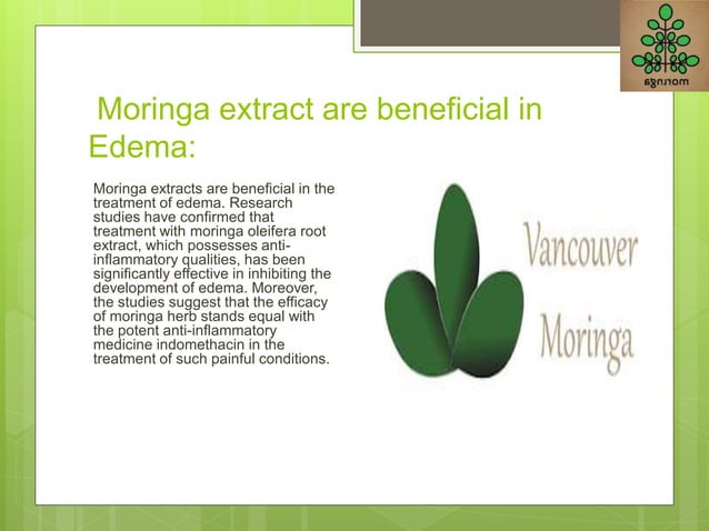 Facts about moringa oleifera by mr Allah Dad Khan Visiting professor he ...