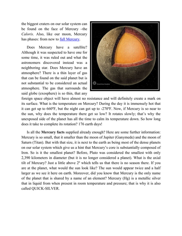 Facts about planet mercury | PDF | Astrology | Religion & Spirituality