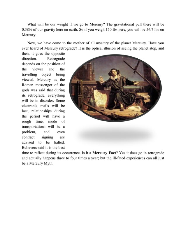 Facts about planet mercury | PDF | Astrology | Religion & Spirituality
