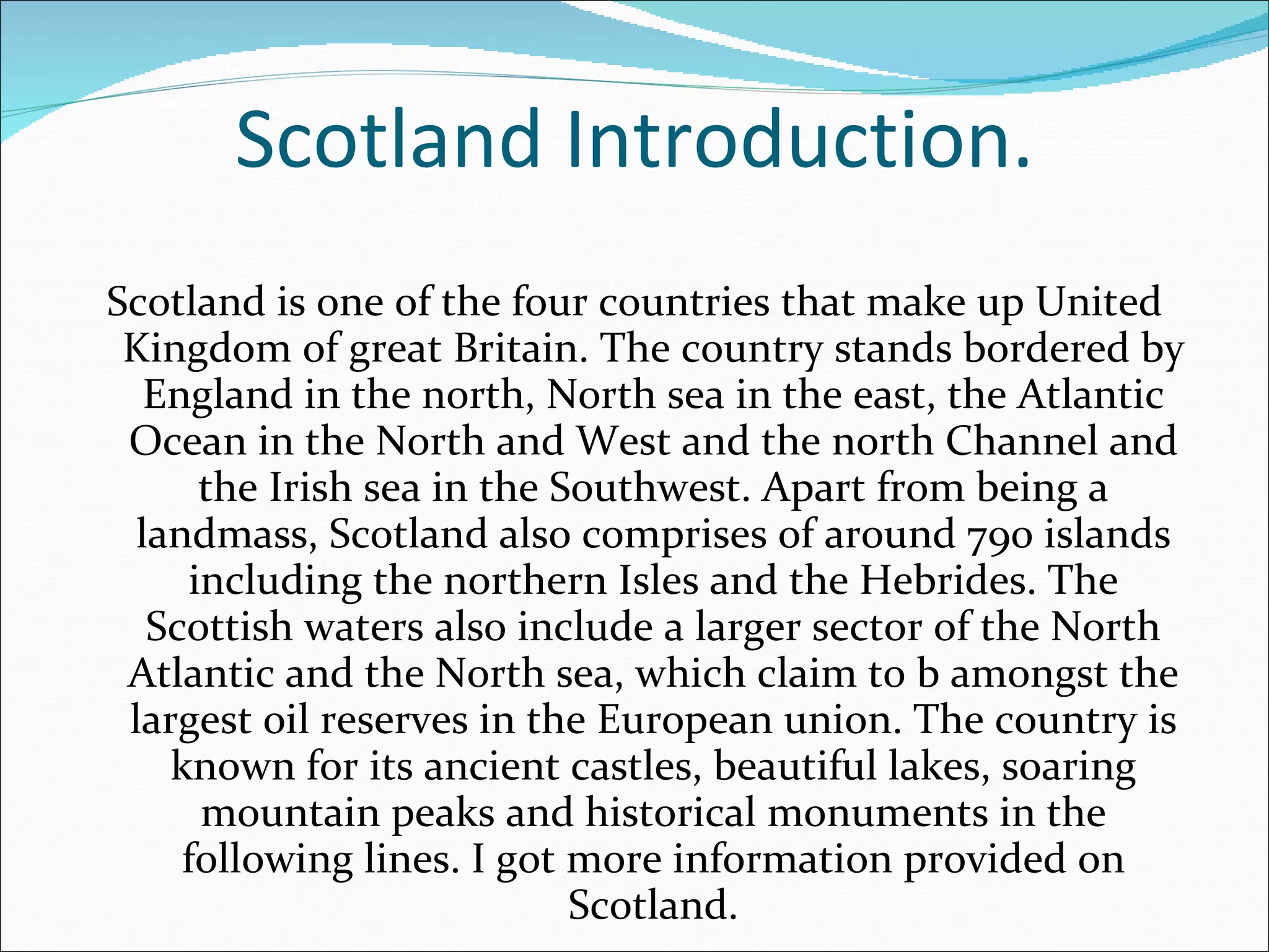 Facts about scotland[1] | PPT | Europe Travel | Travel Locations