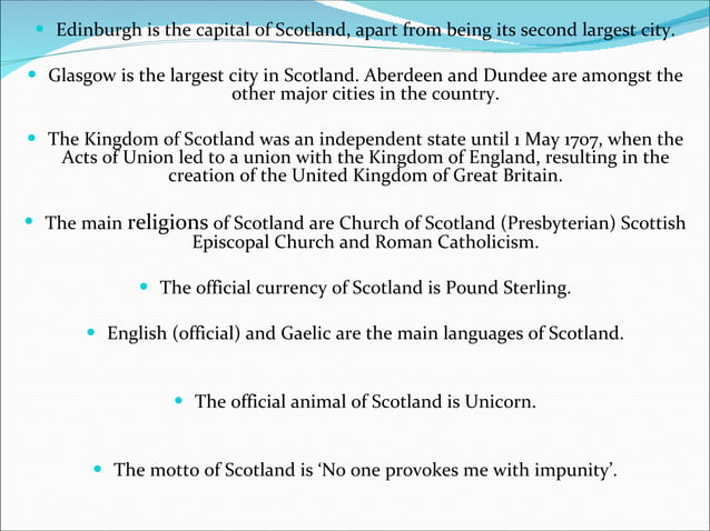 Facts about scotland[1] | PPT