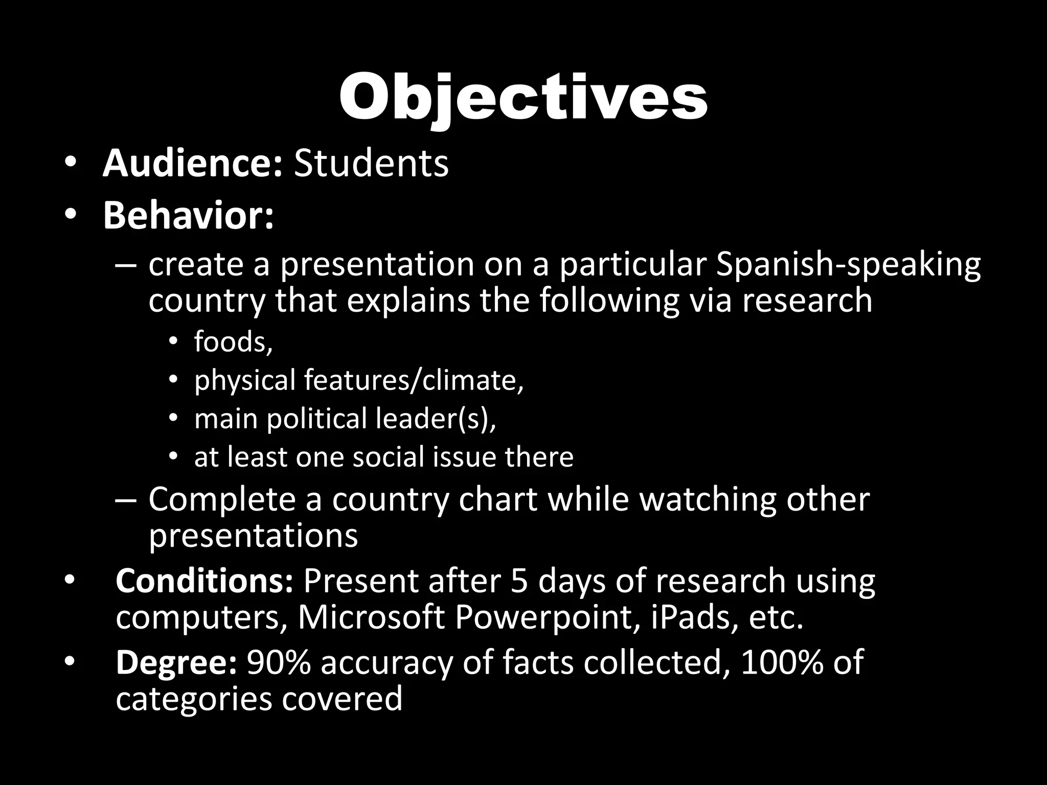 Facts About Spanish Speaking Countries | PPTX | Education