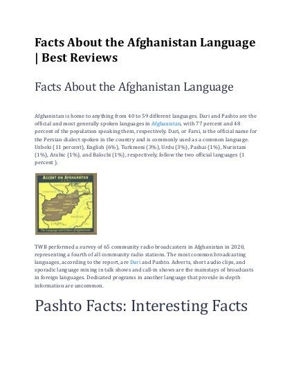 Facts About the Afghanistan Language _ Best Reviews.pdf