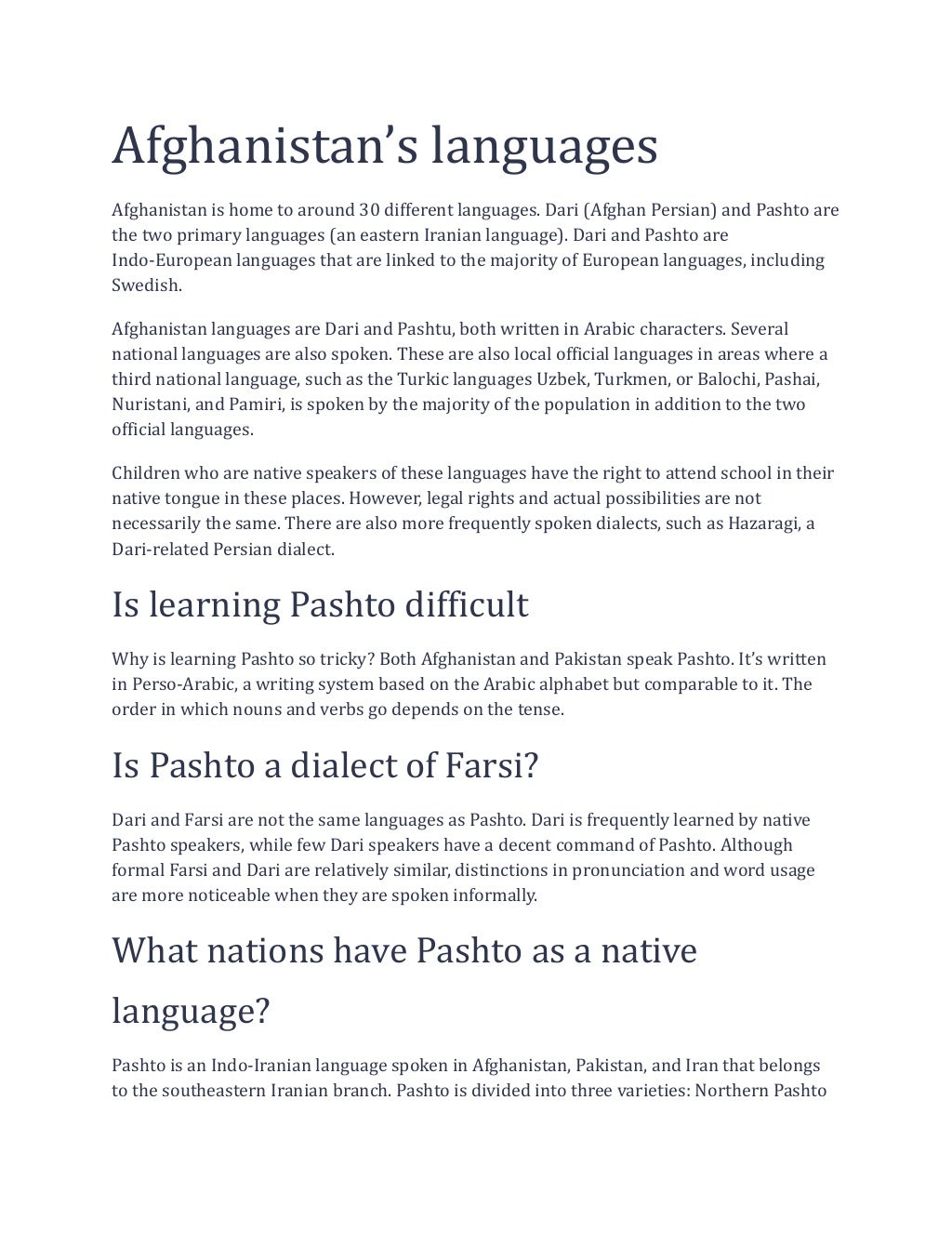 Facts About the Afghanistan Language _ Best Reviews.pdf