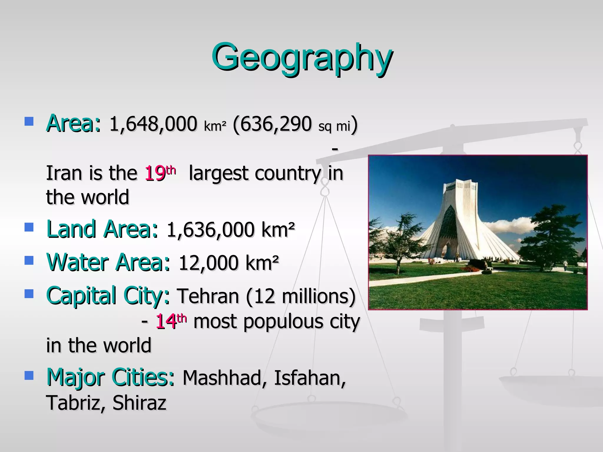 Facts about the islamic republic of iran | PPT