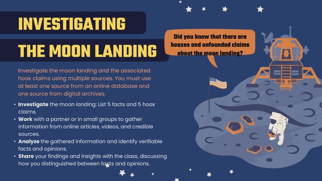 The Moon - Exploring Facts vs. Opinions. | PPT