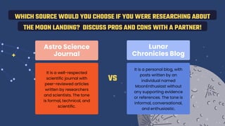 The Moon - Exploring Facts vs. Opinions. | PDF