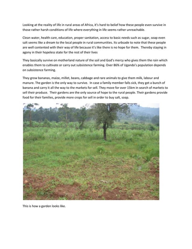 Facts about the rural setting in africa | PDF