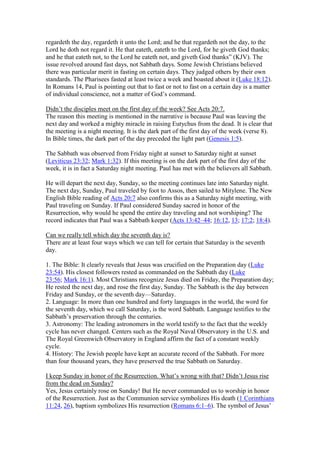 Facts about the seventh day | PDF