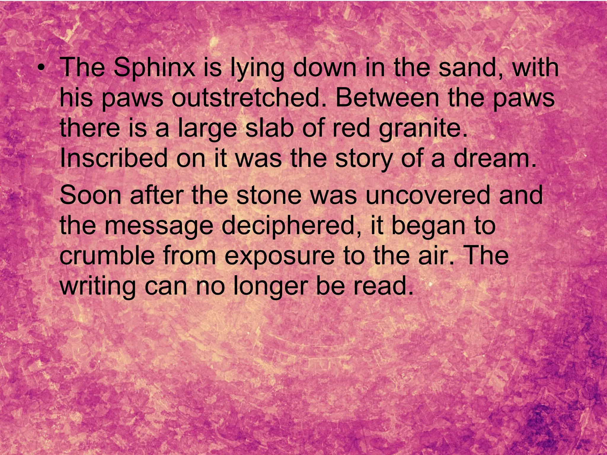 Facts and details: Sphinx of Giza | PPT