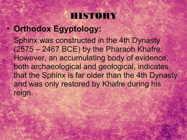 Facts and details: Sphinx of Giza | PPT