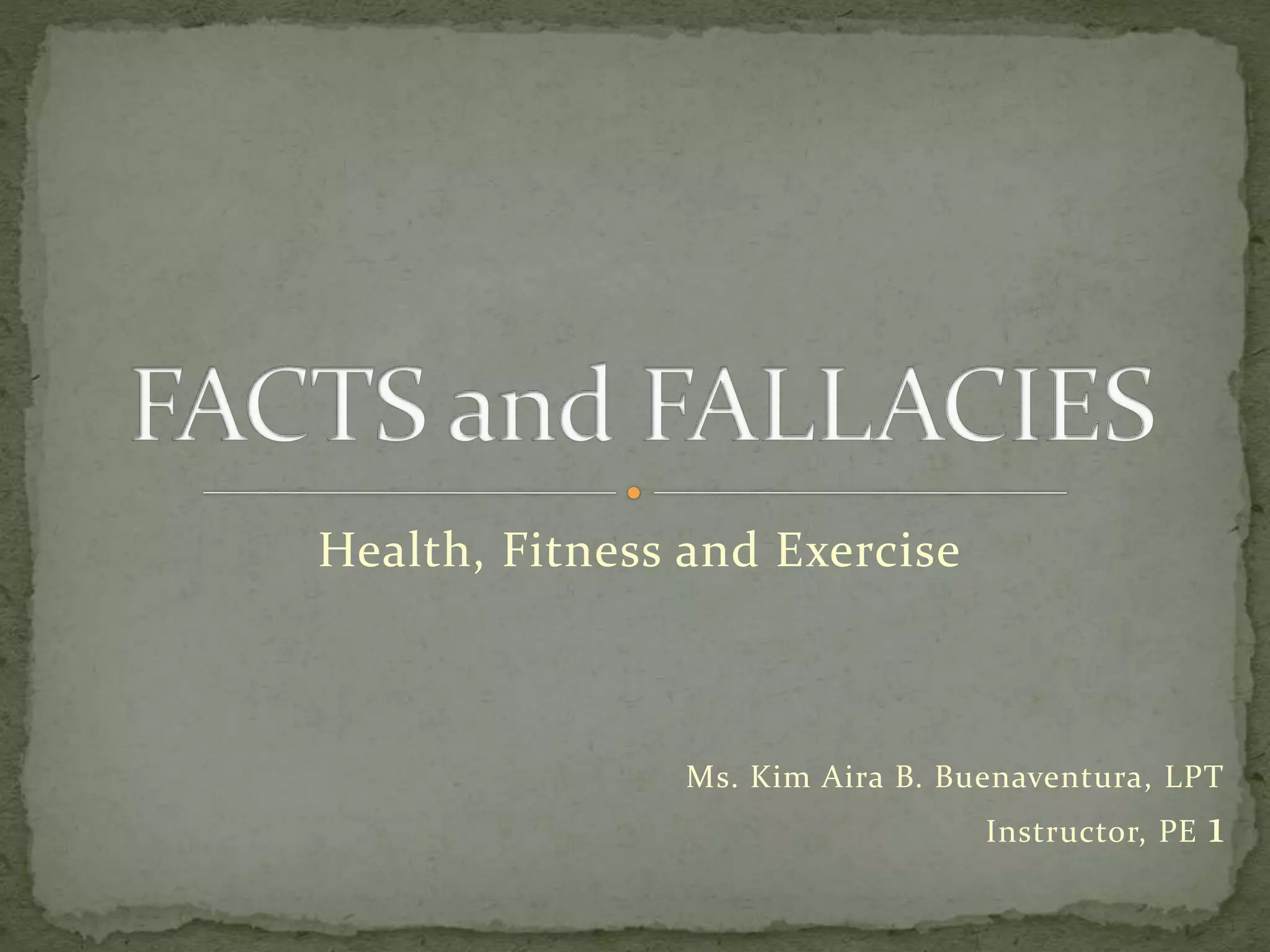 Facts and fallacies | PPTX
