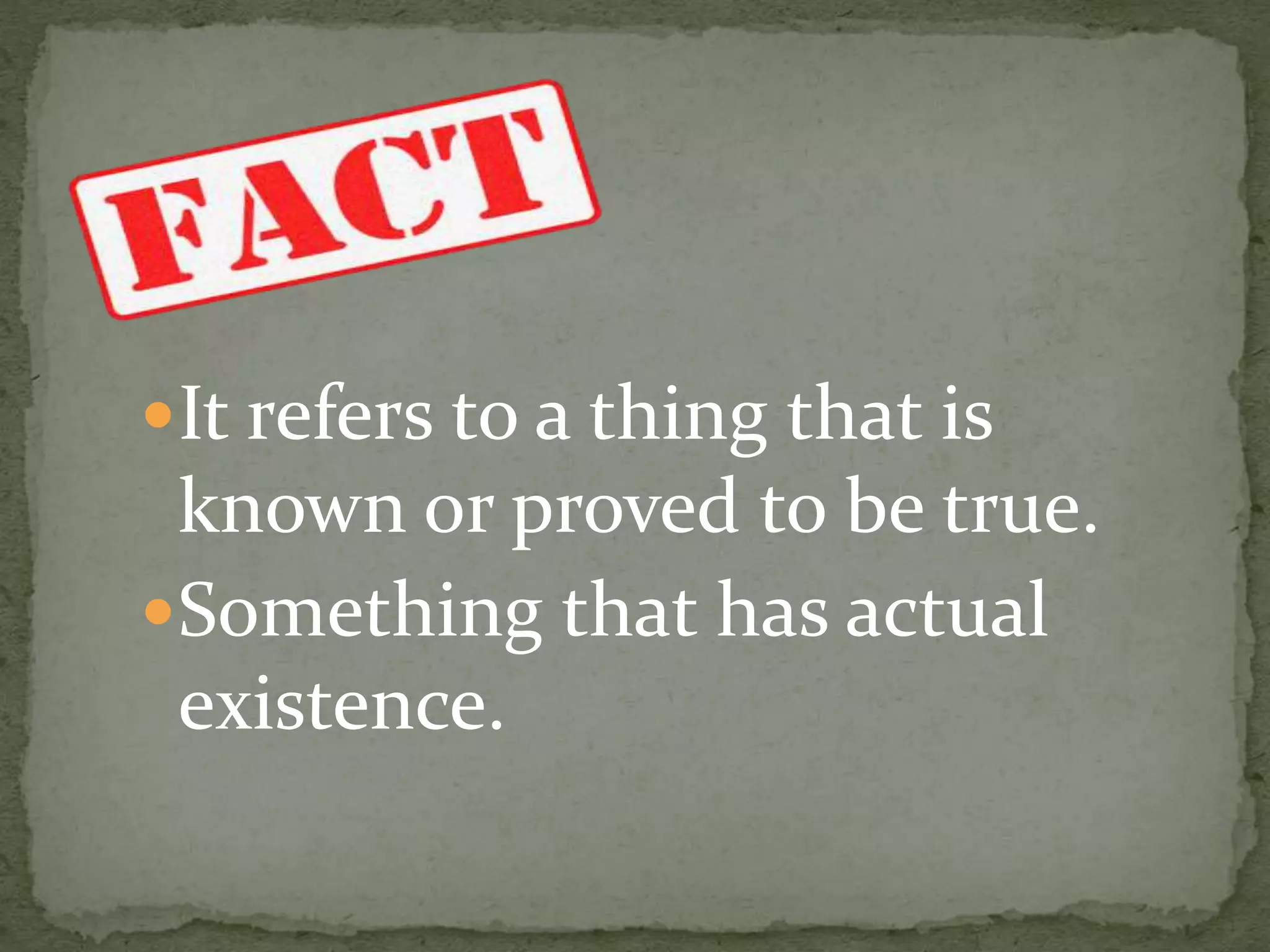 Facts and fallacies | PPTX
