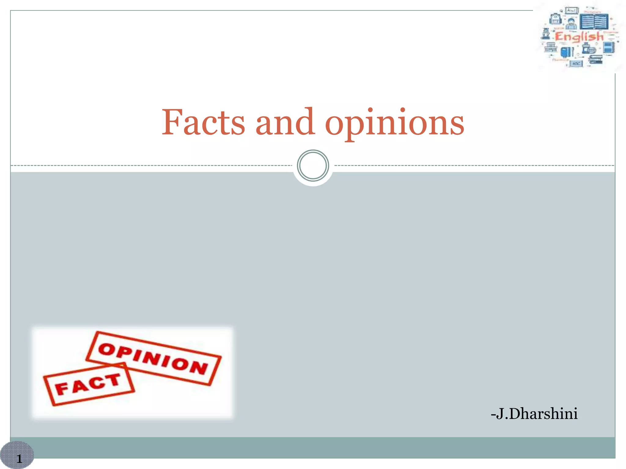 Facts and opinions | PPTX