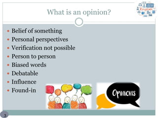 Facts and opinions | PPTX