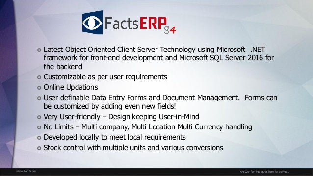 FactsERP software