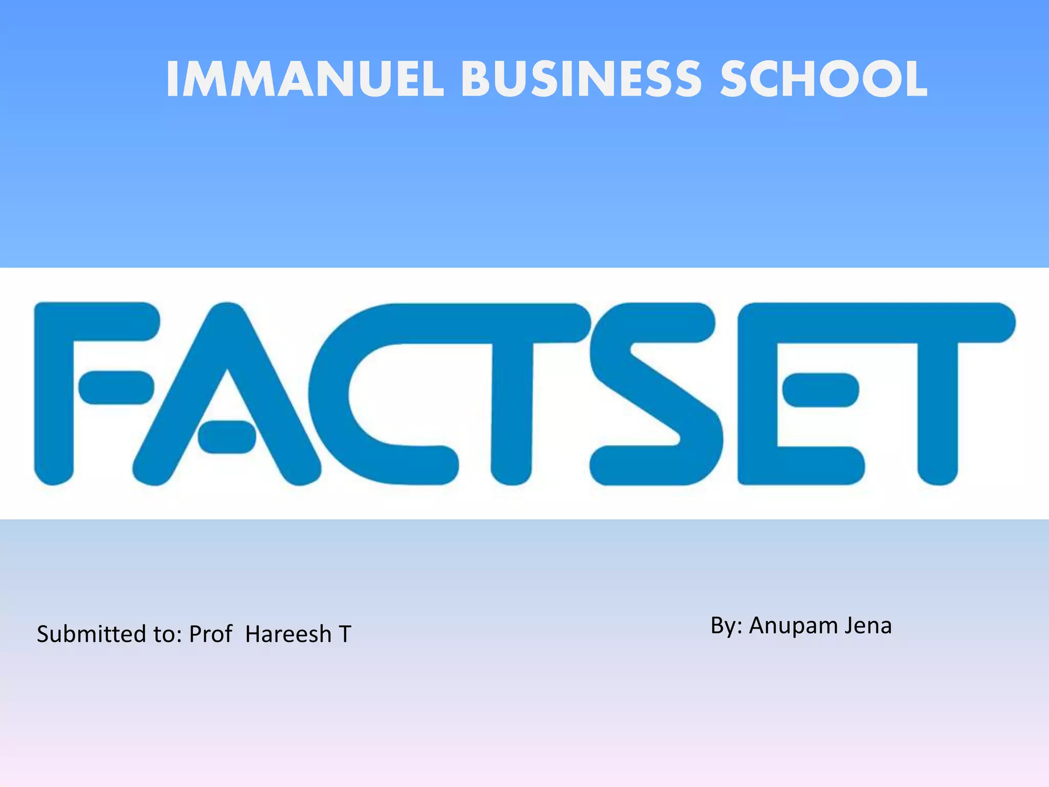 Factset Annual Report Ana | PPT