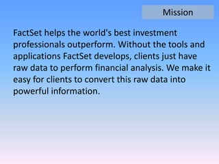 Factset Annual Report Ana | PPT | Free Download